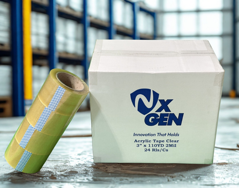Nx Gen - Clear Packing Tape 3 inch 2 mil - High Performance 110 Yards